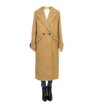 ALLSAINTS Long-sleeved Double-breasted Coat - Nude