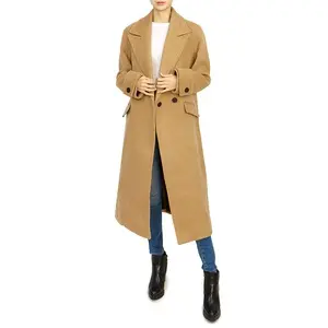 ALLSAINTS Long-sleeved Double-breasted Coat - Nude