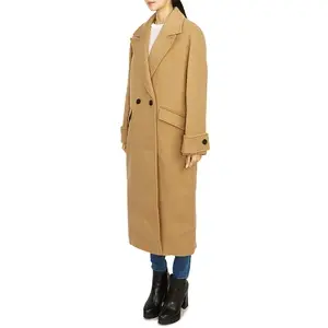 ALLSAINTS Long-sleeved Double-breasted Coat - Nude