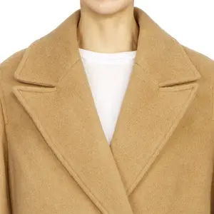 ALLSAINTS Long-sleeved Double-breasted Coat - Nude