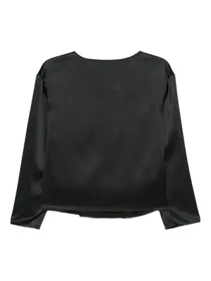 Emporio Armani Satin Three-quarter Sleeve Top