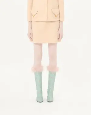 Valentino Garavani Logo Plaque Mini Skirt - Birch