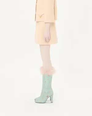 Valentino Garavani Logo Plaque Mini Skirt - Birch