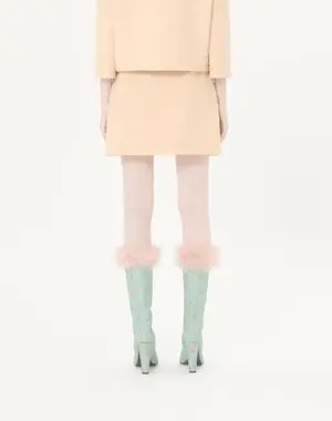 Valentino Garavani Logo Plaque Mini Skirt - Birch