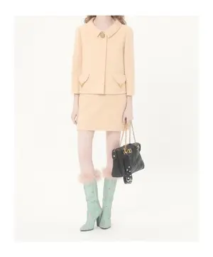 Valentino Garavani Logo Plaque Mini Skirt - Birch
