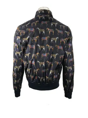 Gucci Long-sleeved Zip-up Printed Jacket