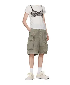 Mihara Yasuhiro Distressed Cargo Shorts