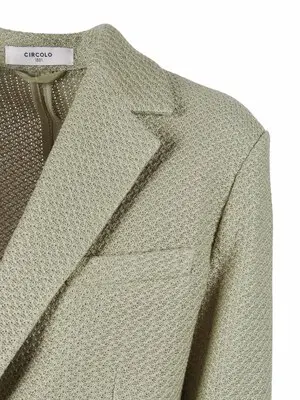 CIRCOLO 1901 Single-breasted Knitted Cotton Blazer - Gray