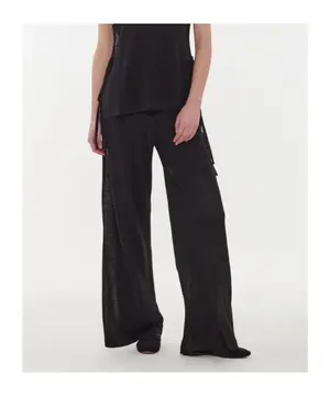 P.a.r.o.s.h Wide-leg Drawstring Trousers - Black