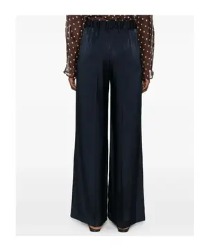 P.a.r.o.s.h Wide Leg Palazzo Pants With Elastic Waistband
