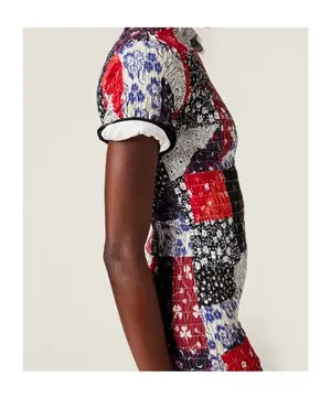 Miu Miu Patchwork Poplin Mini-dress