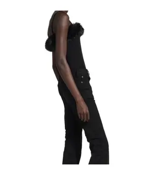 Balenciaga Fur Trimmed Strappy Top