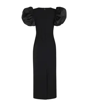 ROTATE BY BIRGER CHRISTENSEN Puff Sleeve Midi Dress