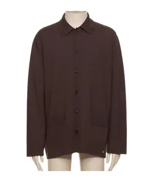 Valentino Garavani Collared Long-sleeved Knit Sweater With Patch Pockets