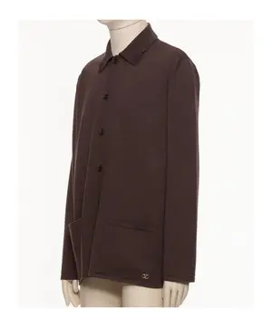 Valentino Garavani Collared Long-sleeved Knit Sweater With Patch Pockets