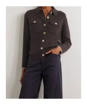 Arch4 Long-sleeved Cardigan With Buttoned Front And Pocket Detail