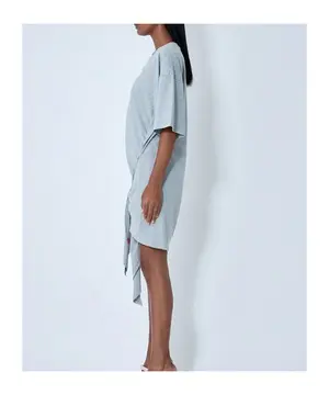 DIESEL® D-eivor Dress With Self-tie Detail - Light Grey