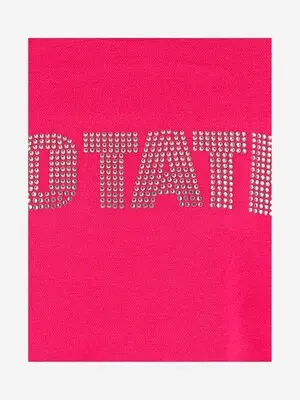 ROTATE BY BIRGER CHRISTENSEN Logo Embellished Cropped Sweatshirt - Pink