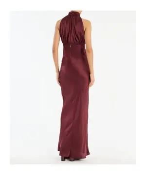 ROTATE BY BIRGER CHRISTENSEN Sleeveless Halterneck Ruched Dress