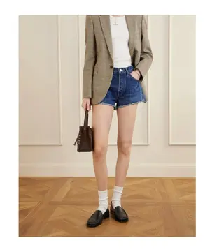 AGOLDE Parker Frayed Denim Shorts