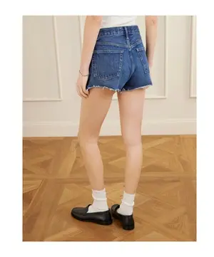 AGOLDE Parker Frayed Denim Shorts