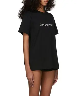 Givenchy 4g Emblem Printed Crewneck T-shirt