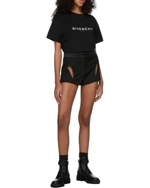 Givenchy 4g Emblem Printed Crewneck T-shirt