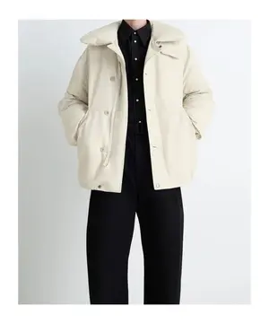 LEMAIRE Bubble Collar Puffer Jacket - Bone