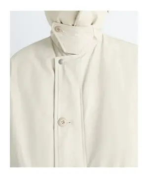 LEMAIRE Bubble Collar Puffer Jacket - Bone