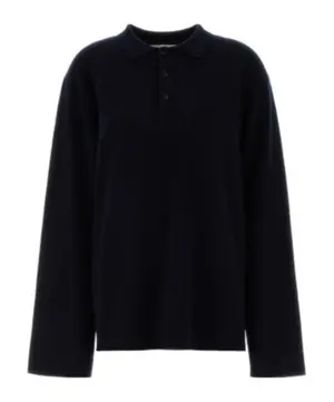 Extreme Cashmere Alligator Knitted Polo Top