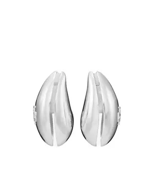 Tory Burch Wave Clip-on Earrings - Light-silver