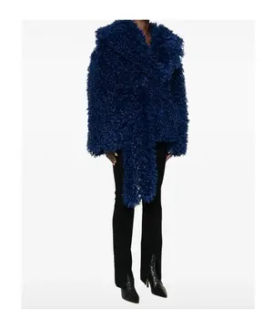 ROTATE BY BIRGER CHRISTENSEN Faux Fur Belted Jacket - Black