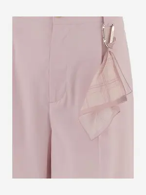 DARKPARK Belted Bermuda Shorts With Decorative Scarf Detail