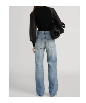 FRAME Ribbed Knit High-neck Blouse With Sheer Sleeves