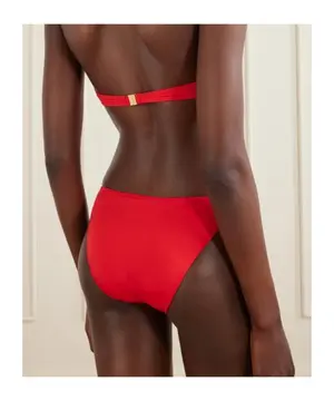 NILI LOTAN Embellished Bikini Briefs - Red