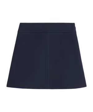 CELINE Celine Trapeze Mini Skirt In Double Faced Wool Tricotine