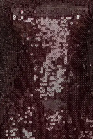 ROTATE BY BIRGER CHRISTENSEN Sequined Long Sleeve Crewneck Dress