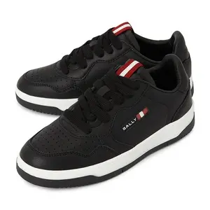 Bally Round-toe Lace-up Low-top Casual Sneakers - Black