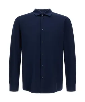 Herno Superfine Stretch Shirt - Blue