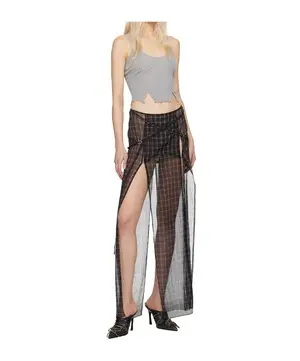 KNWLS Ribbed Knit Vest With Double Front Slits