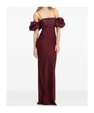 ROTATE BY BIRGER CHRISTENSEN Puff-sleeve Off-the-shoulder Dress