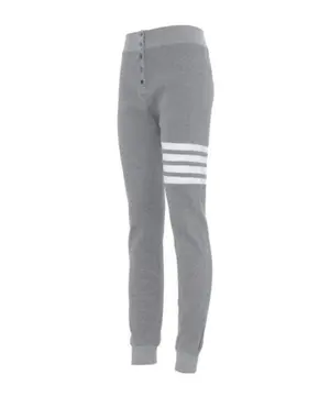 Thom Browne Striped Detail Sweatpants - Medium Gray