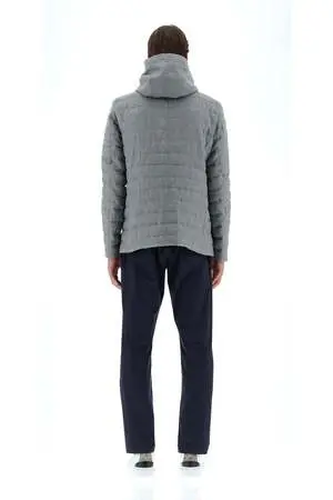 Herno Hooded Quilted Blazer - Gray