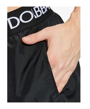 Dolce & Gabbana Logo Waistband Swim Shorts