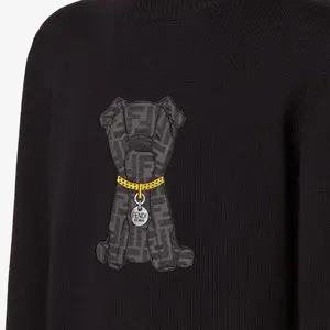 Fendi Ff Dog Crewneck Knitted Jumper
