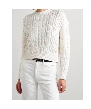 NILI LOTAN Rory Cable Knit Sweater - White