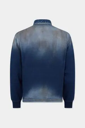 Dsquared2 Washed Long-sleeve Polo Shirt
