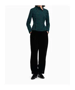 Emporio Armani Embroidered Checked Jacket