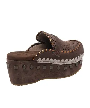 Mou Platform Studded Clogs - Black