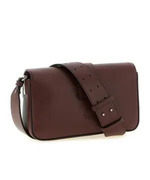 Pinko Love Birds Buckled Mini Shoulder Bag - Brown